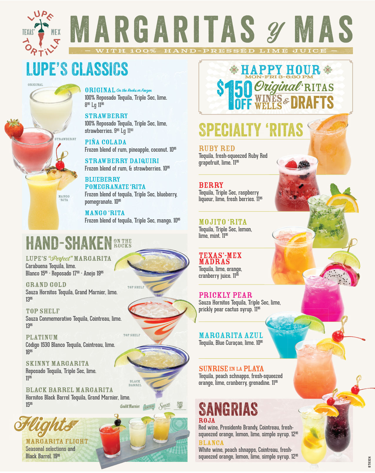 Beverage Menu - Lupe Tortilla